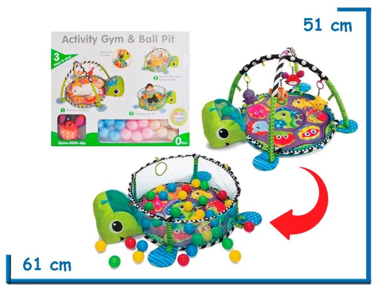 3 IN 1 TURTLE ACTIVITY GYM & BALL PIT – Pablos Toys | Juguetería Mayorista